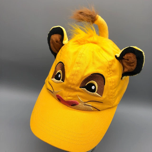 DISNEY PARKS EXCLUSIVE The Lion King Simba Hat Youth 3D Plush Head Face ...
