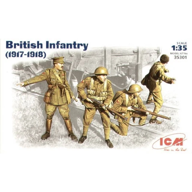 BRITISH INFANTRY (1917-1918)MAQUETTE Figurine British Infantry (1917-1918) Icm 3 EUR 10,39 ...