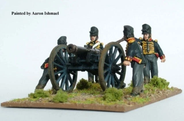 PERRY MINIATURES NAPOLEONIC British Foot Artillery Firing 9 pdr 28mm ...