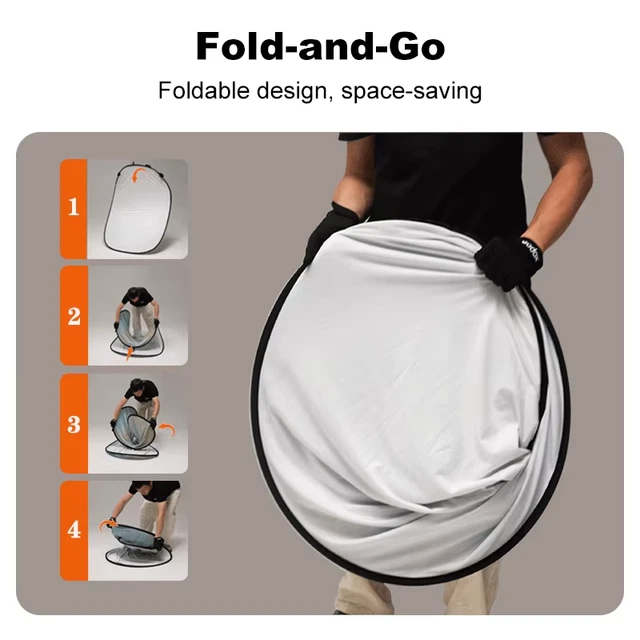 COLLAPSIBLE BACKDROP 1.5M X2M Soft Portable Foldable Panel for Baby ...