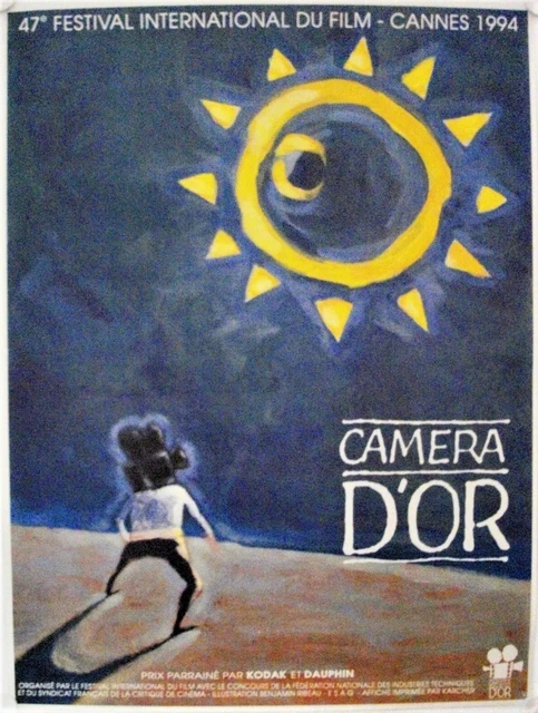 AFFICHE CINÉMA 47E FESTIVAL DE CANNES Caméra d'Or 1994 Benjamin RIBEAU ...
