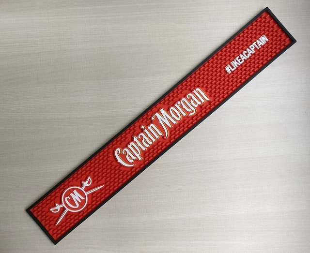 CAPTAIN MORGAN SPICED Rum #Likeacaptain Rail Bar Mat Runner Beer ...