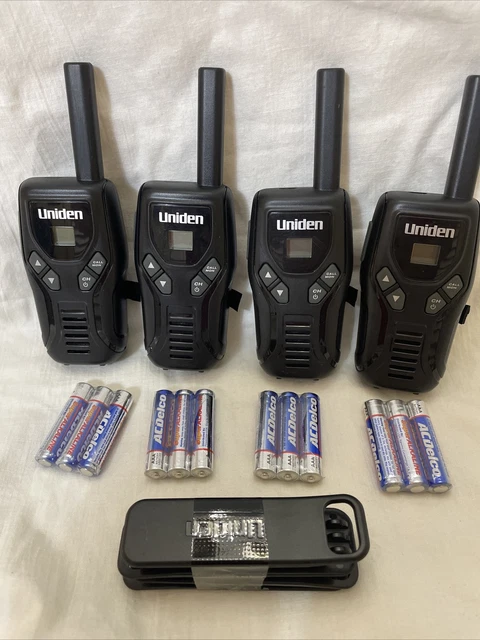 4 UNIDEN GMR2050-2C GMRS/FRS Two-Way Radio with New Batteries Black $22 ...