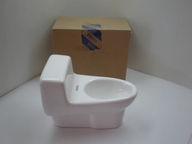 TOTO SALESMAN SAMPLE Porcelain Miniature Toilet Heavy 2+ Pounds 5"x7 ...