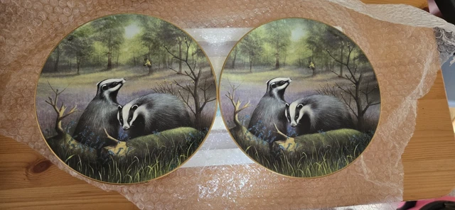 SPODE BADGER PLATE from Wildlife Series David A Finney. X2 £52.70 ...