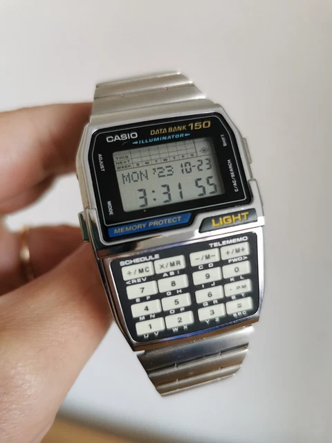CASIO DATABANK 150 Vintage Calculator Digital Watch Retro Immaculate £ ...