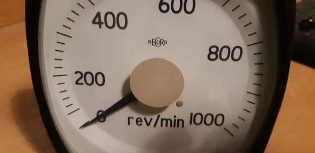 RECORD ELECTRIC TACHOMETER Rev Counter Speed Indicator for Stationary ...