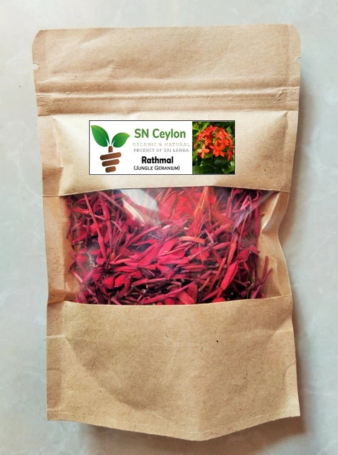 DRIED FLOWER IXORA coccinea Jungle Geranium Rathmal Skin & Eye-Healthy ...