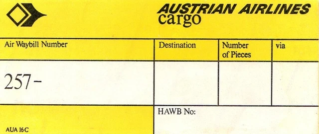 AUSTRIAN AIR CARGO system airlineS sticker baggage airway FREIGHT ...