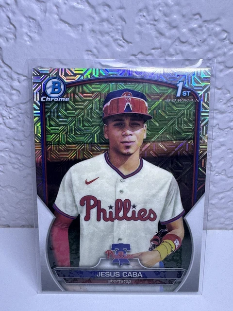 2023 BOWMAN CHROME Jesus Caba Mojo 1er Philadelphie Phillies EUR 5,51 ...