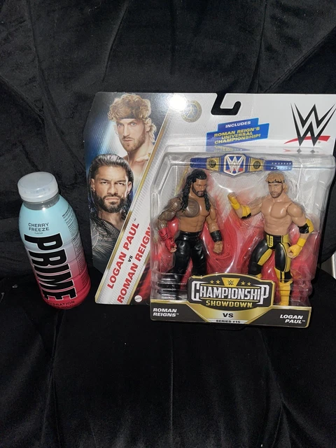 FIGURA WWE LOGAN Paul Roman Reigns & Cherry Freeze Prime Drink Mattel ...