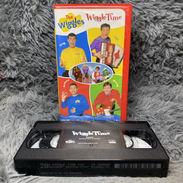 THE WIGGLES WIGGLE Time VHS Tape 2000 Video Kids TV Movie Red Clamshell ...