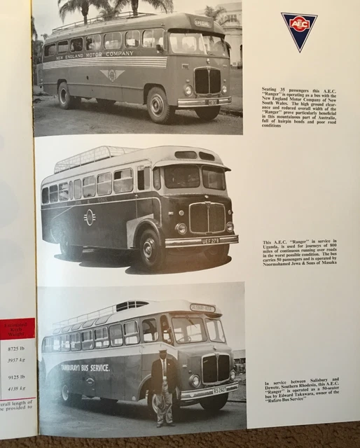 AEC BUS LK brochure BUS CAMION CAMION benz LAK 60 ranger FODEN EUR 24,01 - PicClick IT
