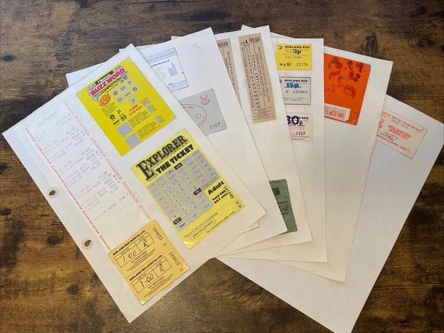 UK ENGLAND / BUS / TICKET MIDLAND RED loosely Mounted Album Pages LOT ...
