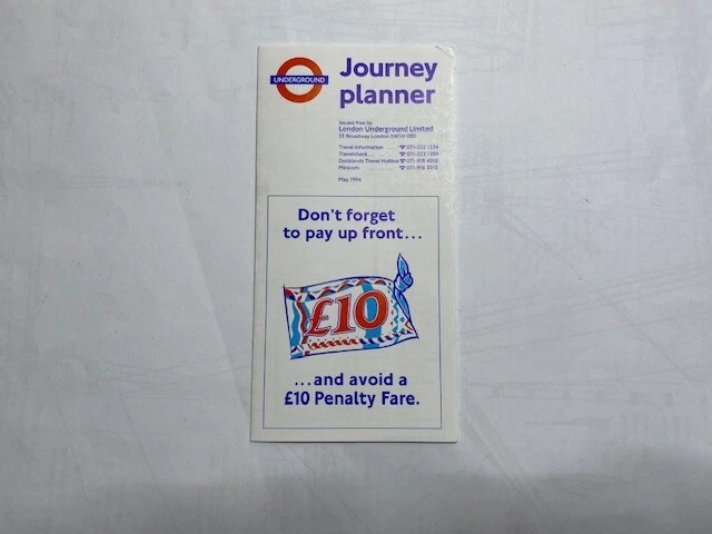 LONDON UNDERGROUND TUBE Map May 1994 £5.00 - PicClick UK