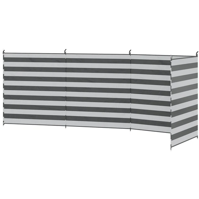 OUTSUNNY CAMPING WINDBREAK Portable Wind Blocker Privacy Wall, 540cm x ...