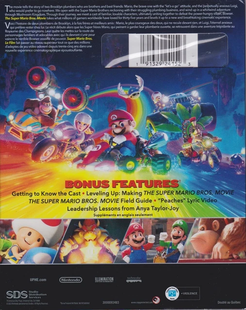 THE SUPER MARIO BROS. MOVIE POWER UP EDITION BLURAY & DVD SET with ...