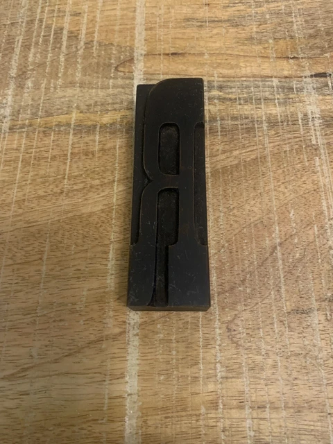 RARE ANTIQUE “R” Solid Wood Printers/Letterpress Printing Block $14.00 ...