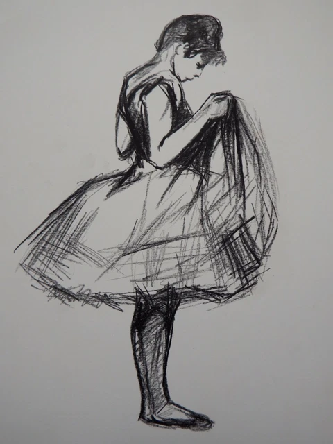 CHINAGRAPH PENCIL SKETCH after Henri Toulouse-Lautrec Drawing of a ...