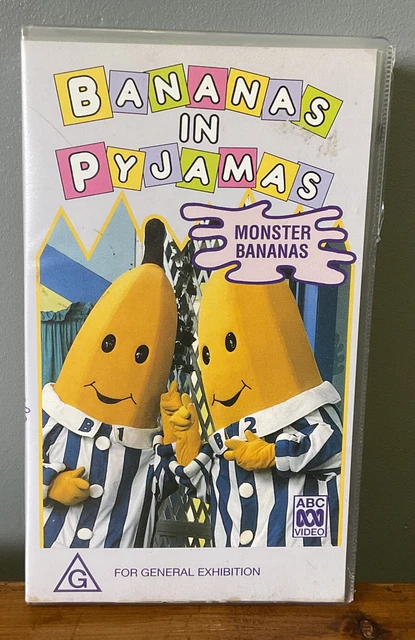 2X VHS TAPES Bananas In Pyjamas MONSTER BANANAS + Wiggles CHRISTMAS ...