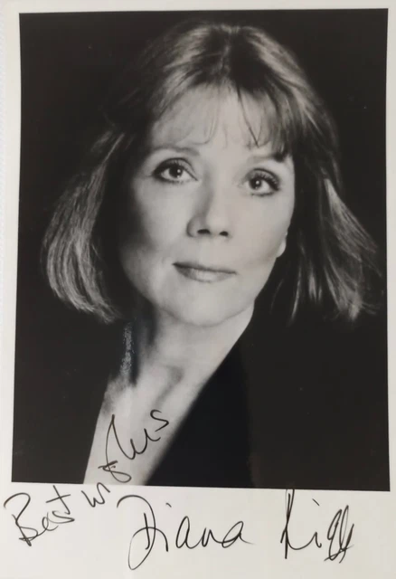 RARE PHOTO DEDICACE Diana RIGG - Genuine hand signed Diana Rigg photo ...