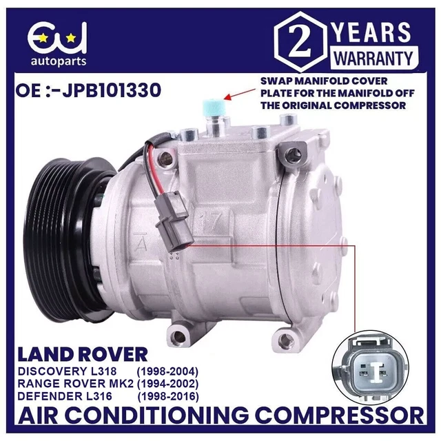 AIR CON A/C Compressor For Land Range Rover Mk2 Defender L316 Discovery ...