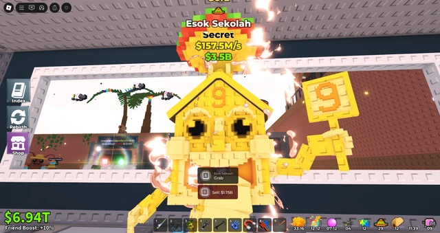 STEAL A BRAINROT rare mutated golden Esok Sekolah 157.5m/s. $15.00 ...