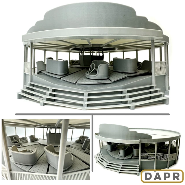 DAPR - 1:50 Scale Model Kit - Motorised Fairground Waltzer Ride (with ...