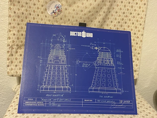 DOCTOR WHO IRONSIDE Dalek Blueprint Schematics Postcard Poster £7.56 ...