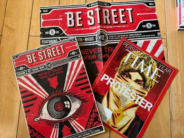 BE STREET MAGAZINE SHEPARD FAIREY + pull-out poster + The Times ...
