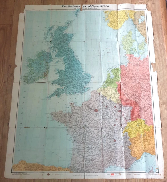 WW2 GERMAN WEHRMACHT 'Blitz Era' 1939 Field Map inc Maginot Line & The ...