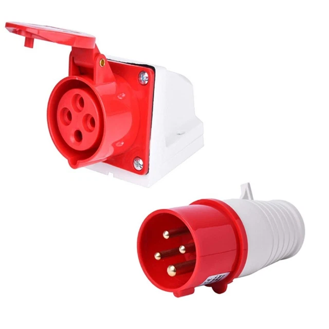 380~415V INDUSTRIAL PLUG and Socket 4core 4P 32A Electrical Connector ...