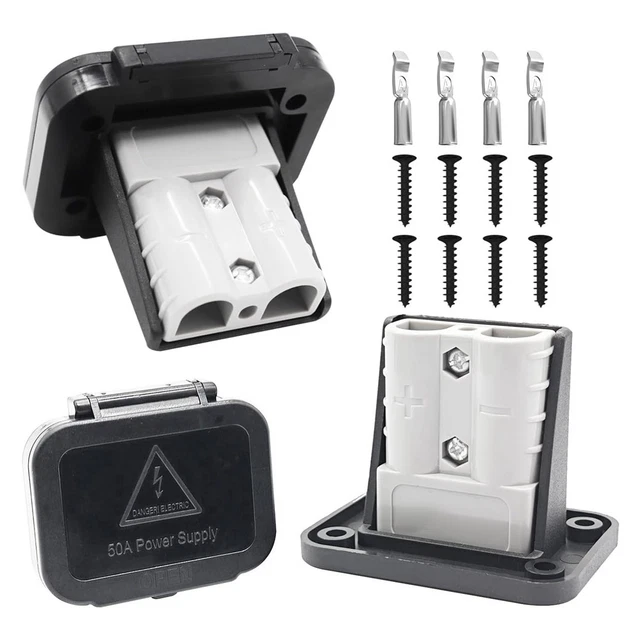 50 BATTERY Connect/Disconnect Connector Mounting Panel with Cover ...