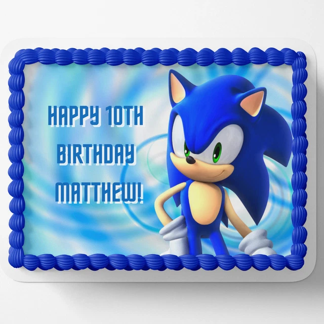 SONIC BIRTHDAY PARTY CAKE TOPPER EDIBLE IMAGE, SONiC BIRTHDAY, SONIC ...