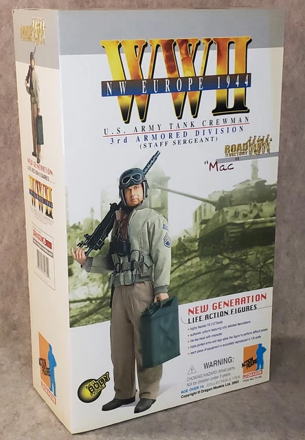 DRAGON WWII 1944 US Army Tank Crewman 3rd Armored Div “Mac” 1:6 12 ...