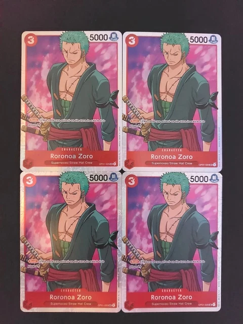 RORONOA ZORO PLAYSET 4x Op 01 -25 Eng V.1 Romance Dawn EUR 12,50 ...