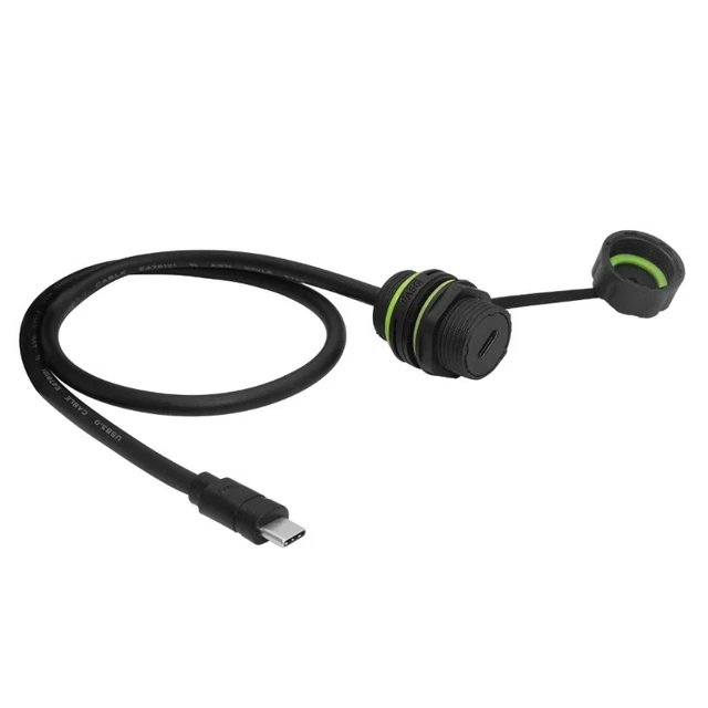 IP68 WATERPROOF USB C 3.1 Adapter Outdoor Panel Mount Nylon Metal Cable ...