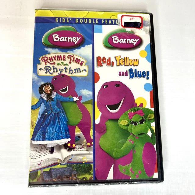 BARNEY: RHYME TIME Rhythm / Red, Yellow and Blue! Double Feature $29.99 ...