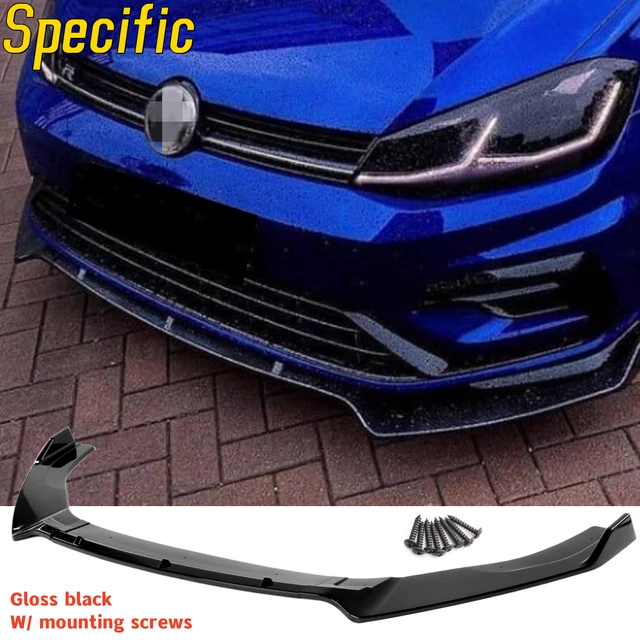 FOR GOLF MK7 MK7.5 R GTI GTD GTE Front Lip Splitter Spoiler Gloss Black ...