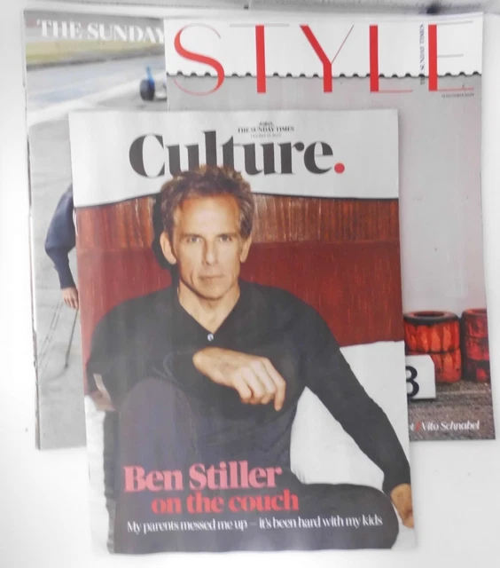 SUNDAY TIMES SUPPLEMENTS 12th October 2025 Ben Stiller, Susie Wolff ...