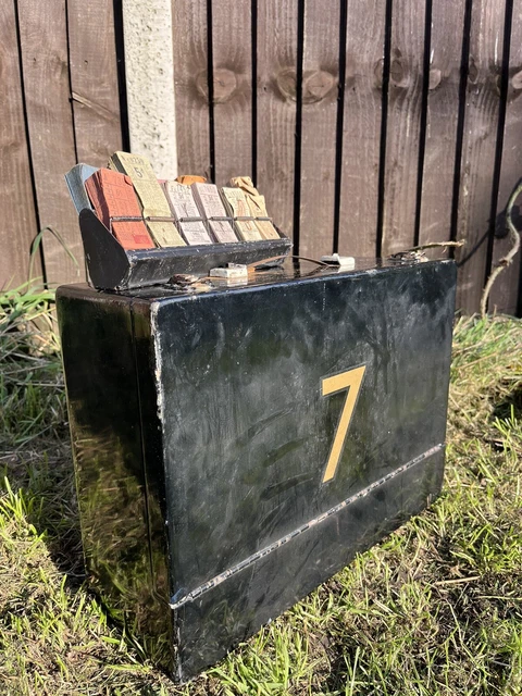 ANTIQUE BUS CONDUCTOR CLIPPY Ticket Metal Rack WITH VINTAGE Carry Case ...