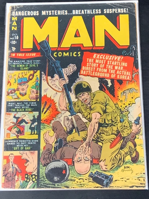 MAN COMICS 10 Atlas Comics 1951 Scarce Pre-Code Golden Age $130.00 ...
