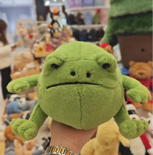 NWT JELLYCAT RICKY Rain Frog 20cm Rare Grumpy Green Plush Toy Kids ...