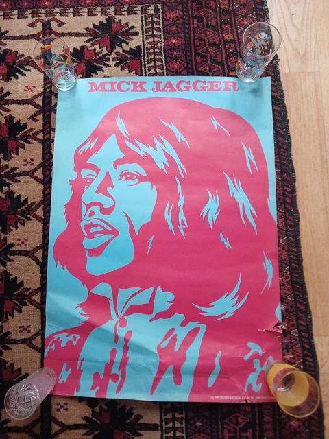 RARE POSTER MIKE Jagger Par Peter Blumer 1969 EUR 50,00 - PicClick FR