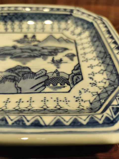 ANTIQUE BLUE & White Chinoiserie Serving Tray | Victorian English £16. ...