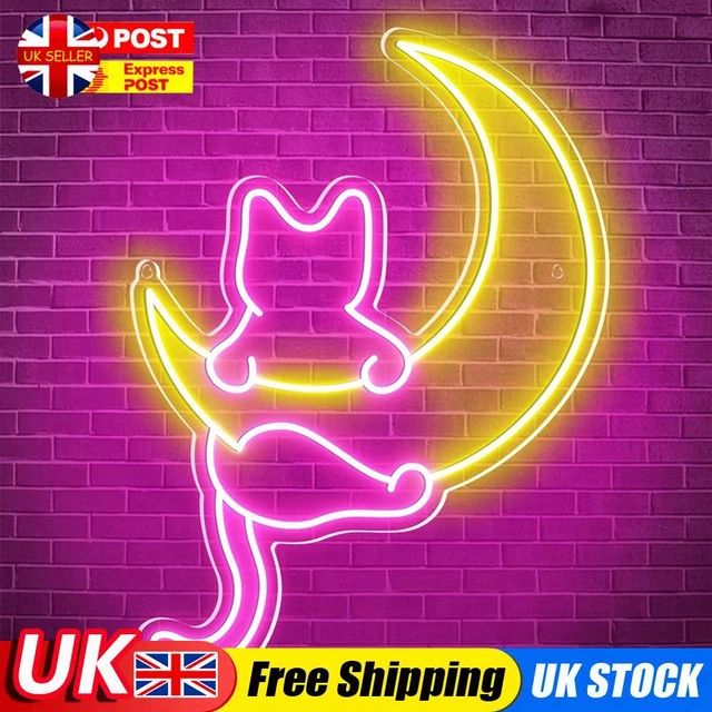 CAT NEON SIGN Dimmable Neon Light USB Powered for Resturant Home Bar ...