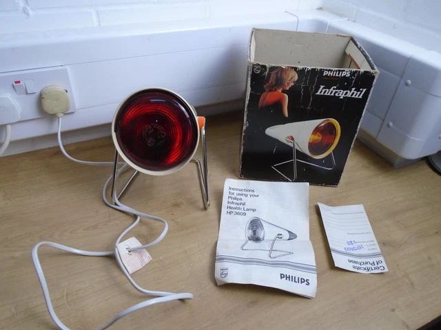 VINTAGE PHILIPS INFRAPHIL HP3609 Heat Health Lamp £15.00 - PicClick UK