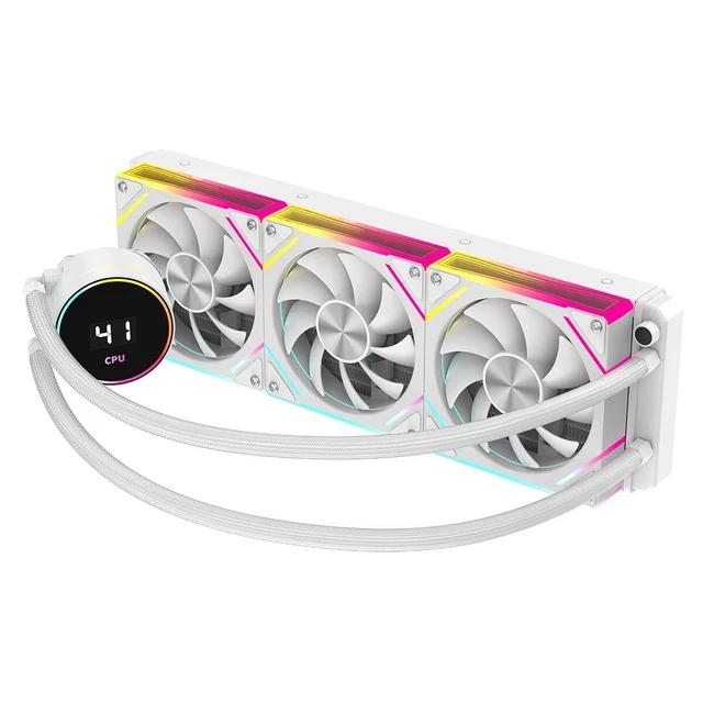 CIT WATER CPU Cooler 360mm ARGB LED AIO Cooling Kit Temperature Display ...