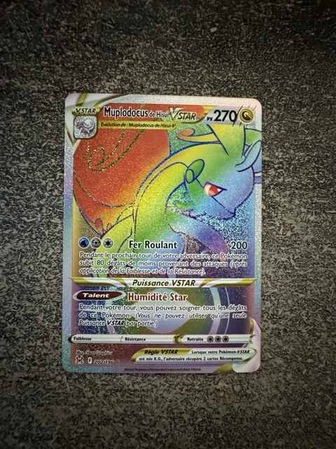 MUPLODOCUS VSTAR RAINBOW - Pokémon 202/196 Eb11 Origine Perdue Neuf Fr ...