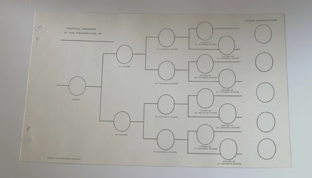 ORIGINAL LDS FAMILY Tree Photo Chart Portrait Pedigree Chart Genealogy ...